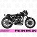 Cafe Racer Motorbike Svg Motorcycle Clipart Sports Biker Cut - Etsy