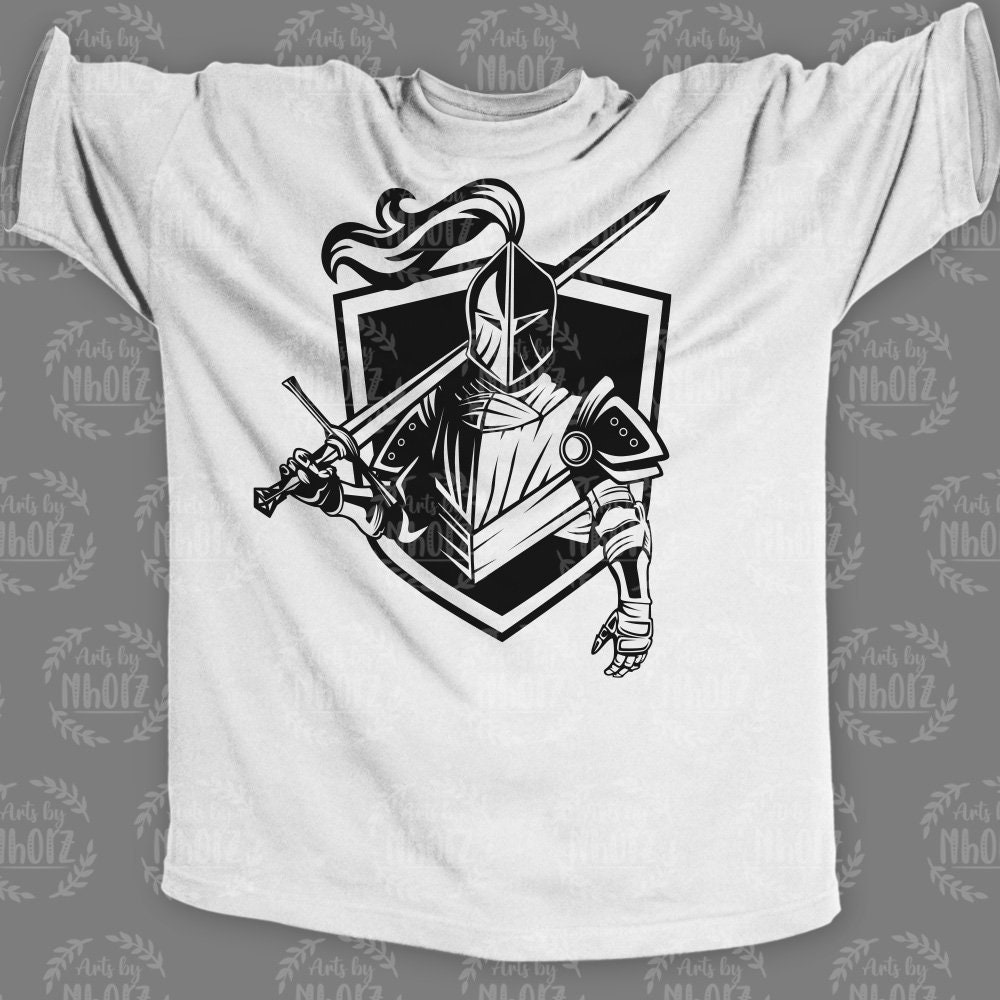 Knight Svg Shinning Armor With Sword and Shield Clipart - Etsy