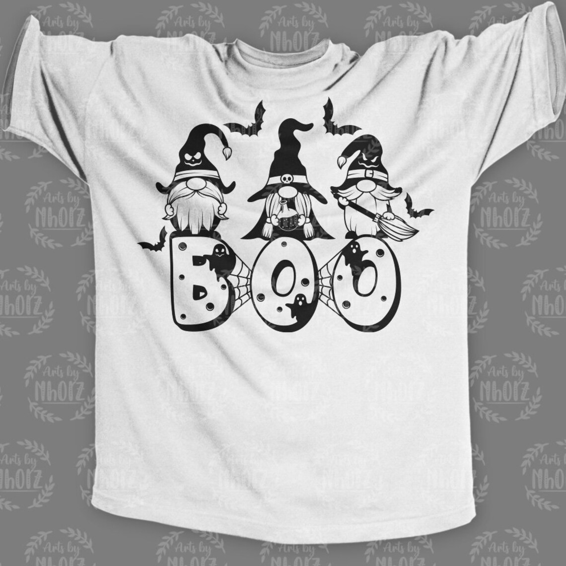 Boo Halloween Gnomes Svg Scary Gnomes Clipart Haunted Elves - Etsy