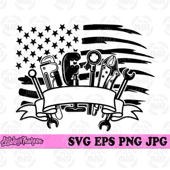 US Plumber Tools Svg Plumbing Clipart Pipe Repairman Cut - Etsy