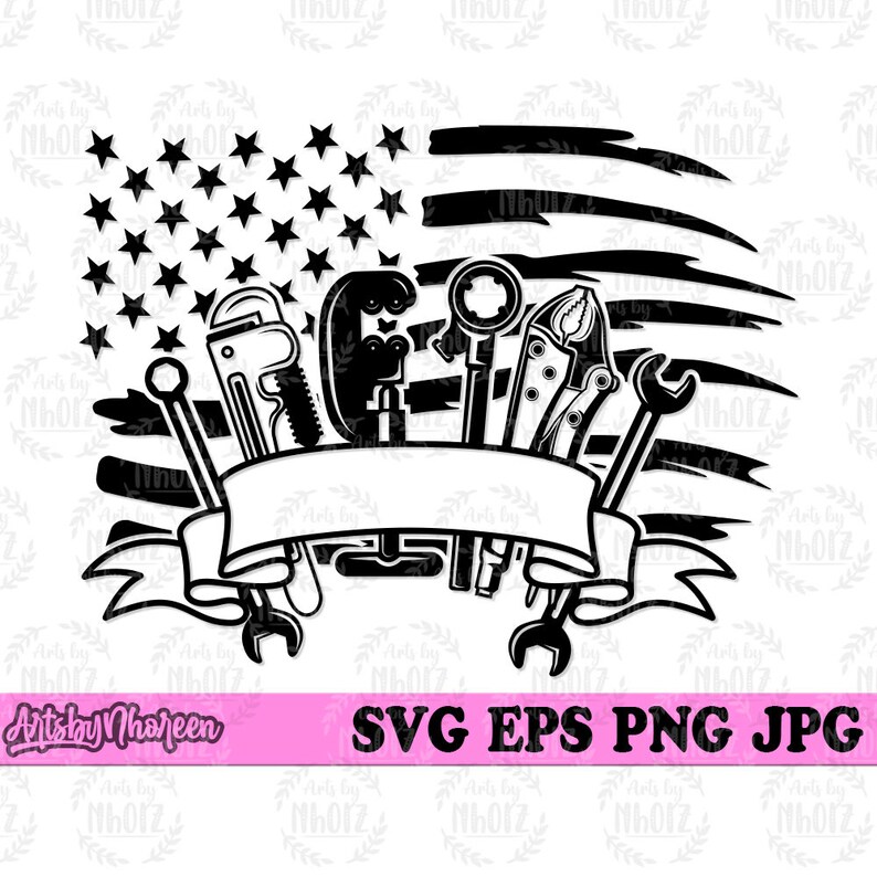 US Plumber Tools Svg, Plumbing Clipart, Pipe Repairman Cut File, Pipe ...