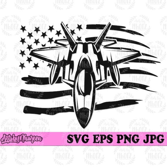 US Fighter Jet Svg F16 Aircraft Clipart Military Plane - Etsy