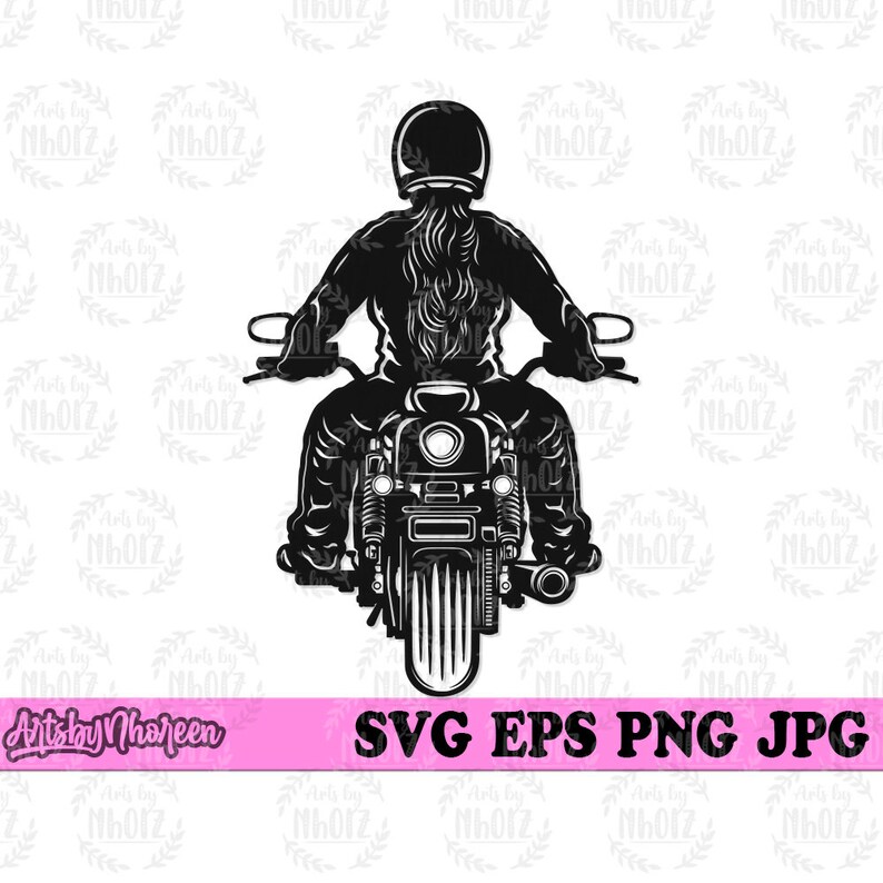Girl Biker Svg Lady Rider Clipart Bike Shop Owner Logo Big - Etsy