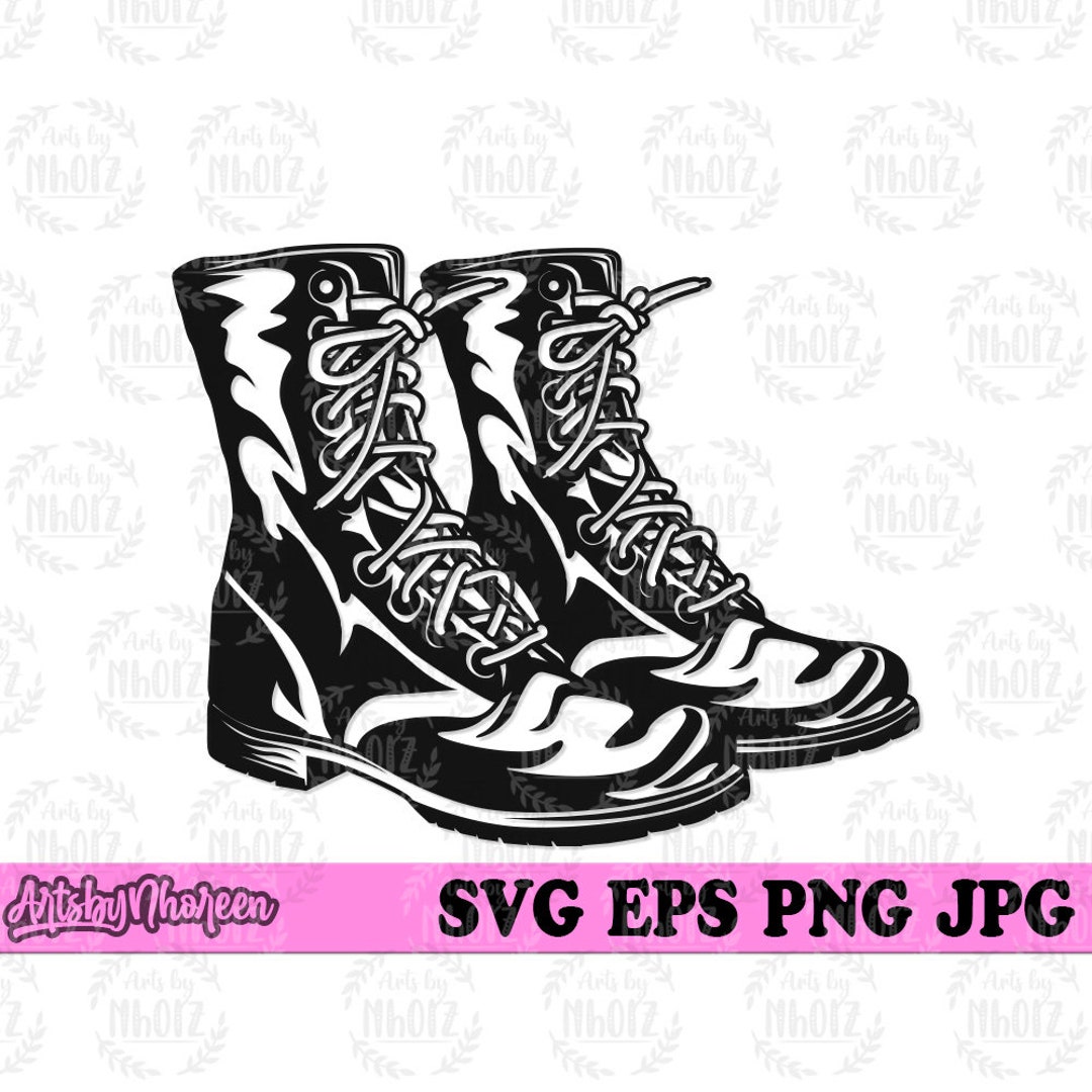 Military Boot Svg, Combat Shoes Clipart, Soldier Dad T-shirt Design Png ...