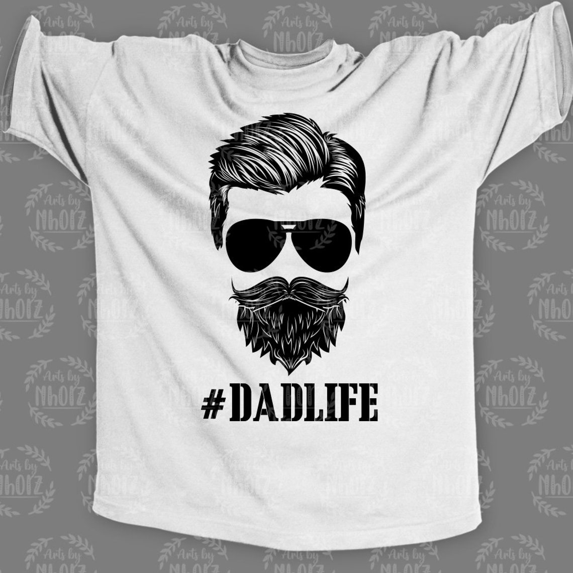 Dad Life Svg, Daddy’s Shirt Cut File, Beard Father Clipart, Man With ...