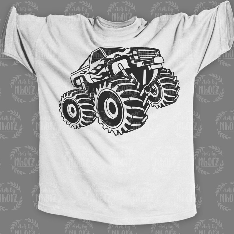 Monster Truck Svg Big Ride Uplifting and Tilting up Cut File - Etsy