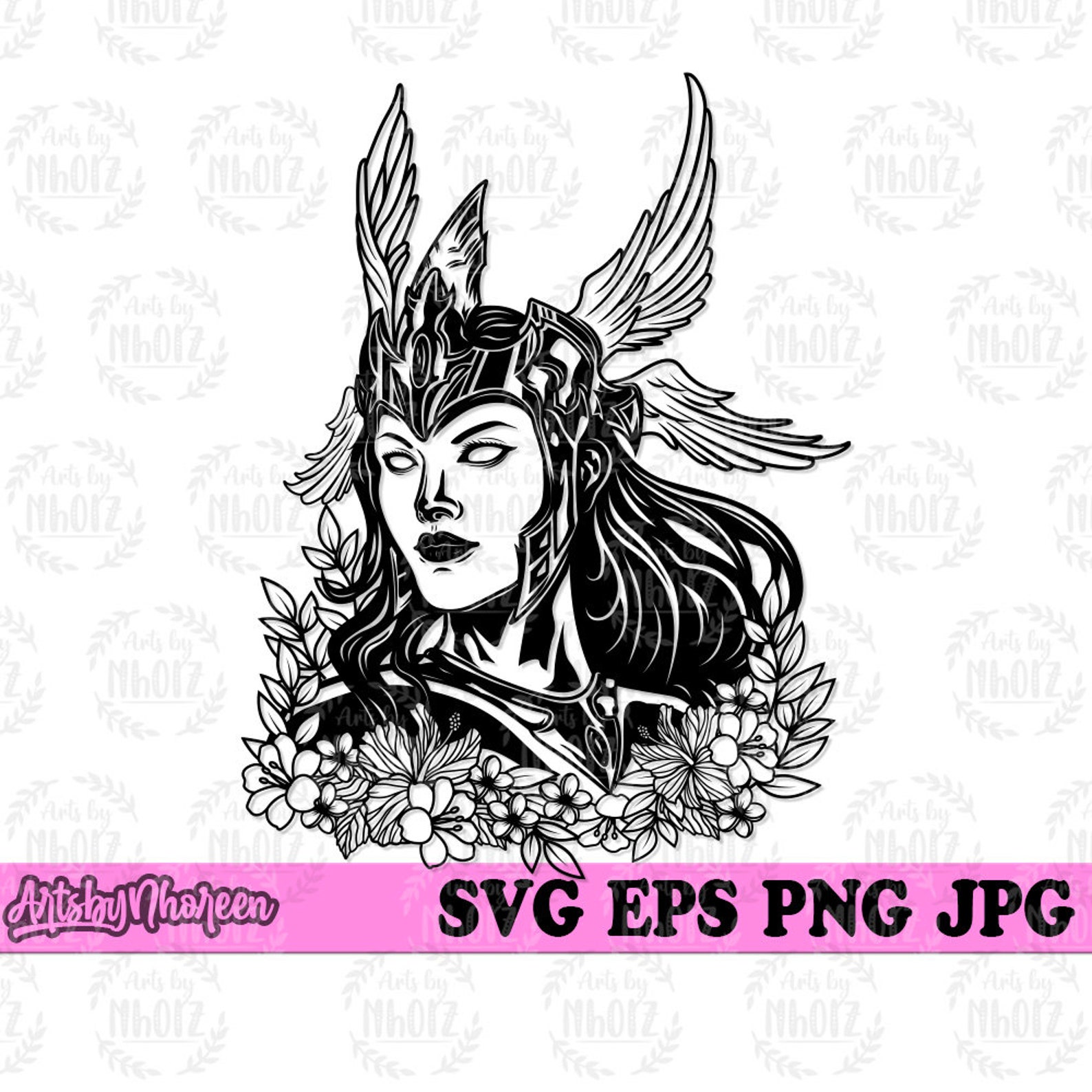 Valkyrie Svg Warrior Woman Clipart Norse Mythology Greek - Etsy