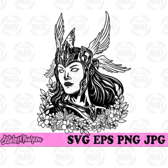 Valkyrie Svg Warrior Woman Clipart Norse Mythology Greek - Etsy