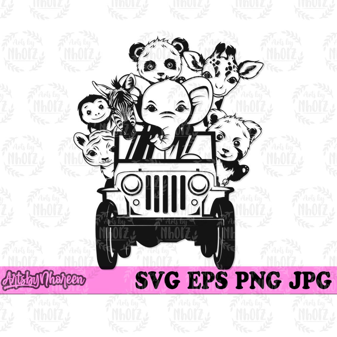 Jungle Animal Crew Svg Wild One Party Decor Cut File Safari - Etsy ...