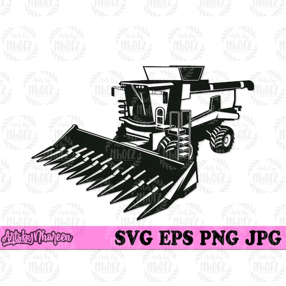 Corn Harvester Svg Corn Field Owner Clipart Farm Life - Etsy
