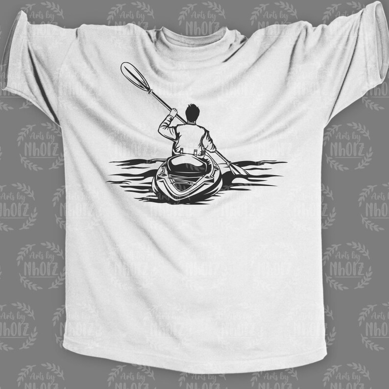 Kayaking Svg, Lake Scene Clipart, River Activity Cut File, Outdoor ...