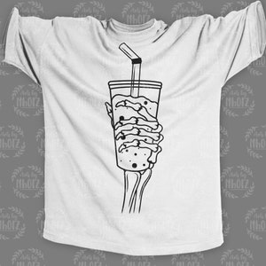 Skeleton Hand With Iced Coffee Svg, Halloween Drinks Dxf, Horror Frappe ...