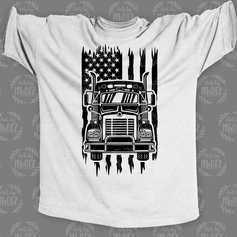 US Semi Truck Front View Svg USA Driver Gift Idea Trucker - Etsy