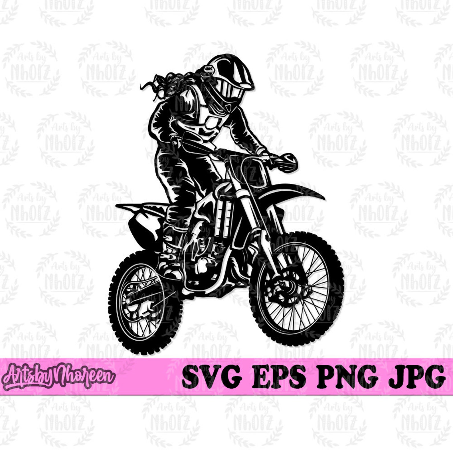 Girl Dirt Biker Svg Biker Mom Svg Drag Racer Clipart Racing - Etsy