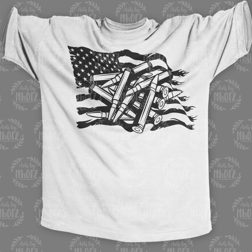 US Flag Bullets Svg Guns and Ammo Clipart Military Weapon - Etsy Canada