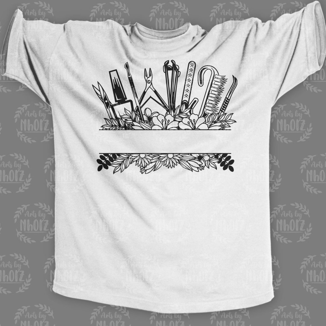 Floral Manicurist Tools Svg | Nail Expert Cut File | Poly Nail Art ...