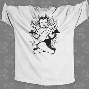 Angel Smoking Weed Svg, High Cupid Clipart, Kush Life T-shirt Design ...