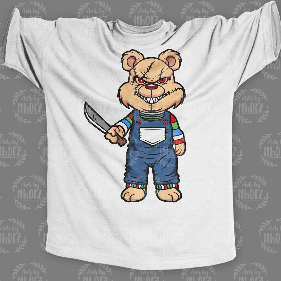 Scary Teddy With Knife Svg Killer Teddy Bear Stencil - Etsy