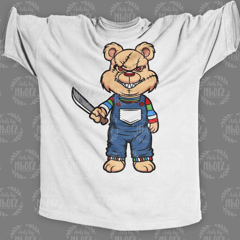 Scary Teddy With Knife Svg Killer Teddy Bear Stencil - Etsy
