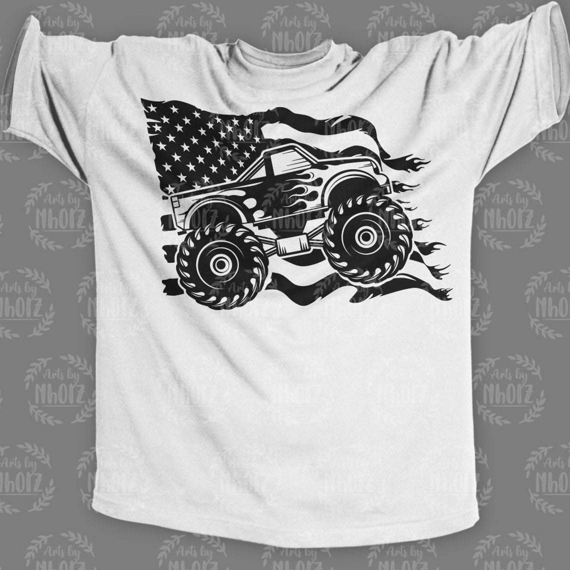 US Monster Truck Svg Extreme Sports Clipart Drag Racing - Etsy