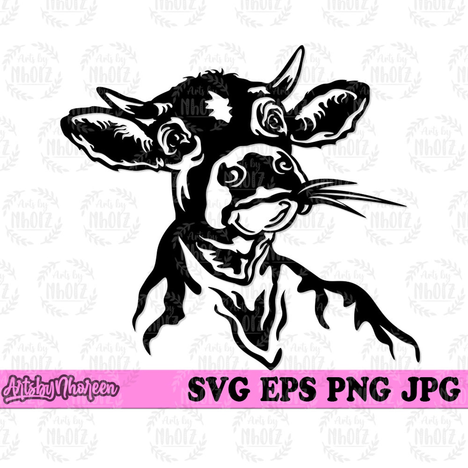 Cow Svg, Cow Head Svg, Farm Cow Svg, Barn Svg, Barn Animal Svg, Farm ...
