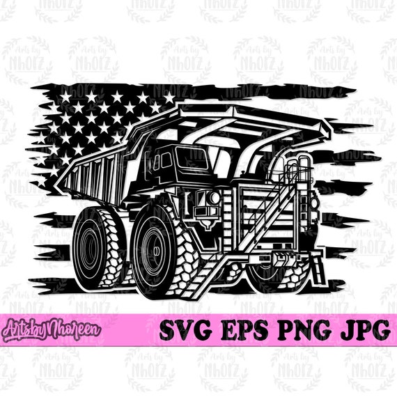 US Large Quarry Truck Svg Trucker Dad Tshirt Design Dxf - Etsy