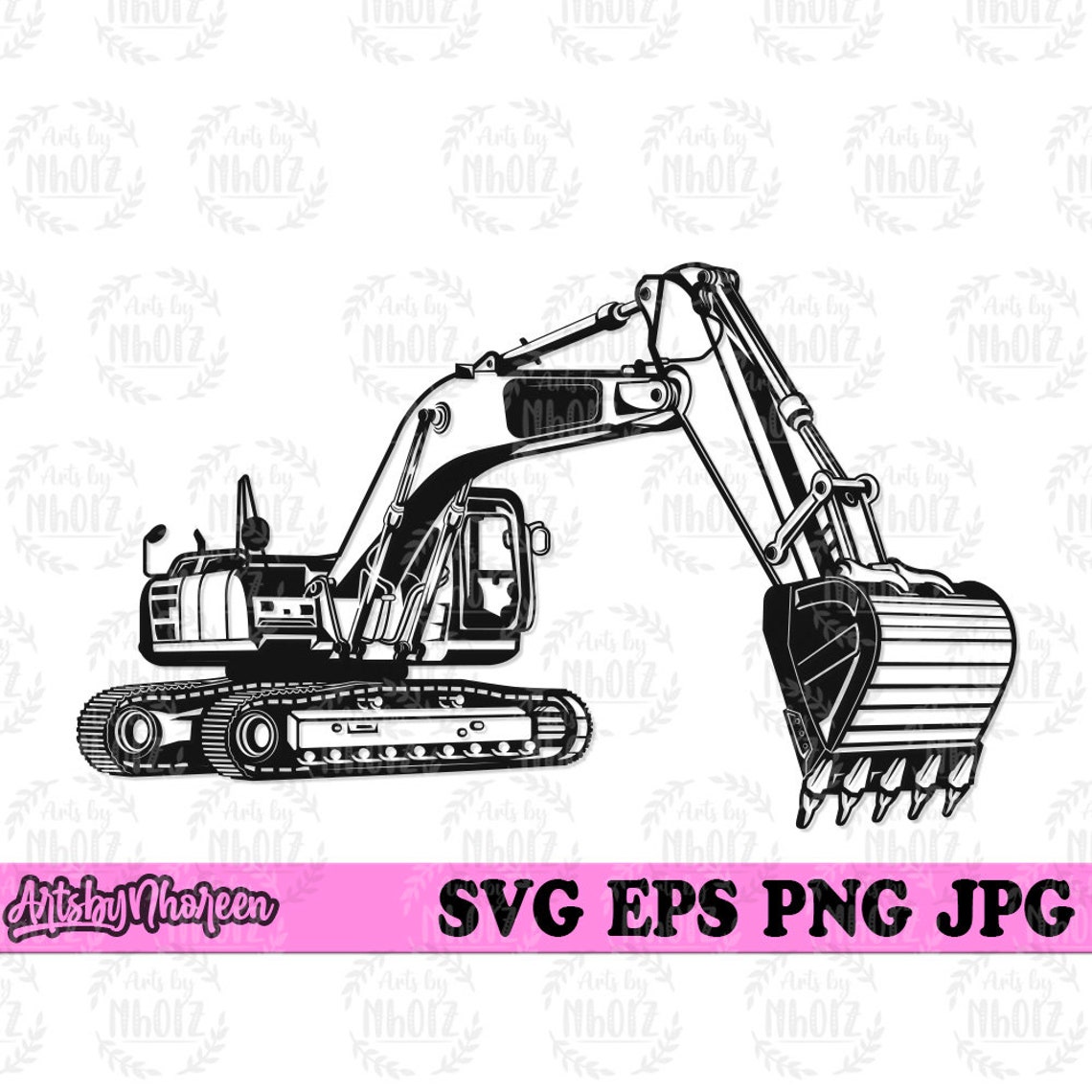 Excavator Svg Heavy Equipment Clipart Home Builder Stencil - Etsy