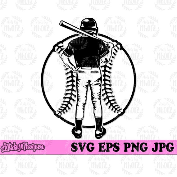 Baseball Player Svg Sports Dad Cut File Coach Gift Idea | Etsy