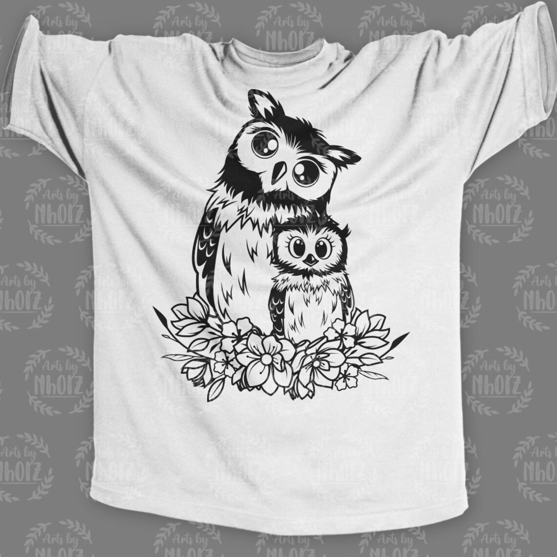 Cute Mom and Baby Owl Svg Owl Clipart Nocturnal Animal Dxf - Etsy
