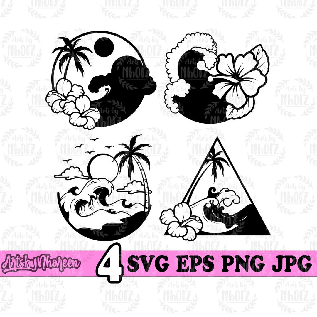 Summer Scene SVG Bundle, Island Vibes Clipart, Beach Shirt Png, Salt ...