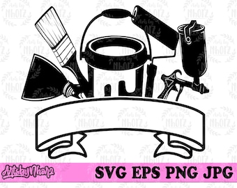 Painting and Drywall Logo Svg - Etsy UK