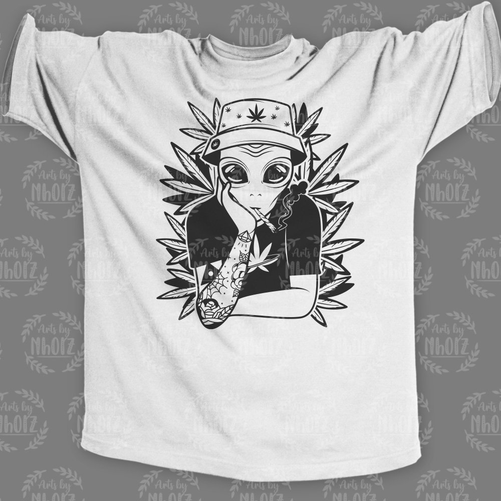 High Alien Svg Weed Life UFO Cut File Dope Outer Space | Etsy