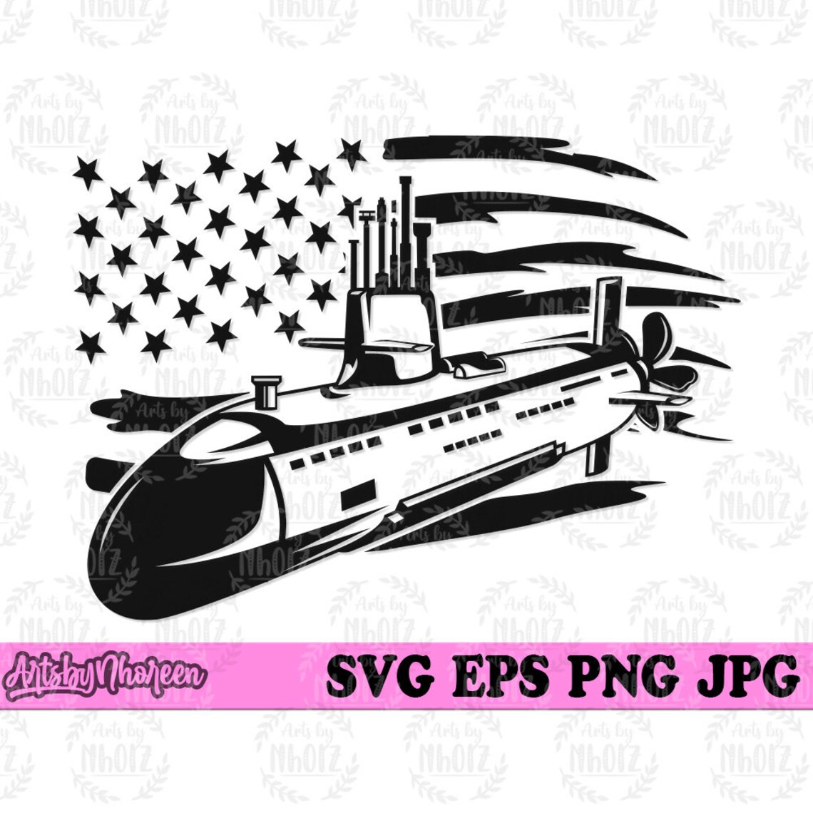 US Submarine Svg Underwater Boat Clipart Submarine Cut File - Etsy