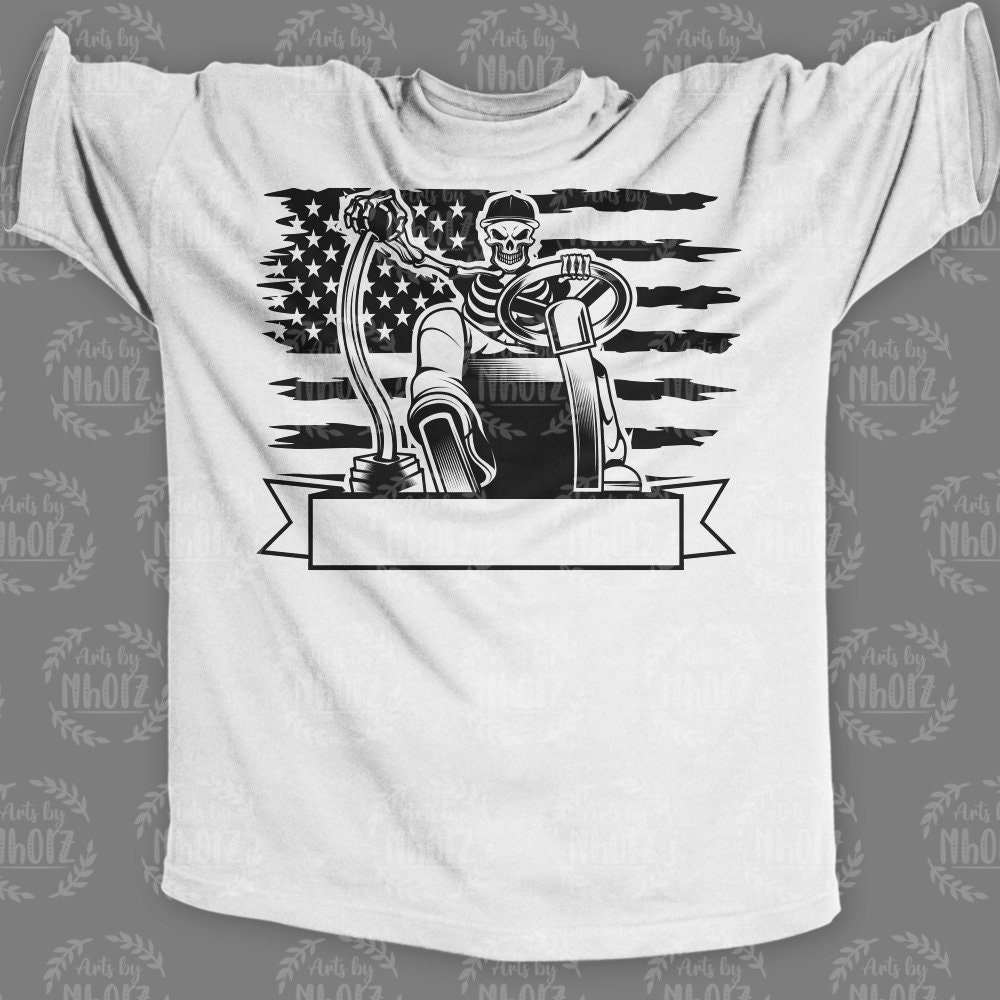 US Skull Driver Svg, Trucker Dad Gift Idea Stencil, Skilled Driver T ...