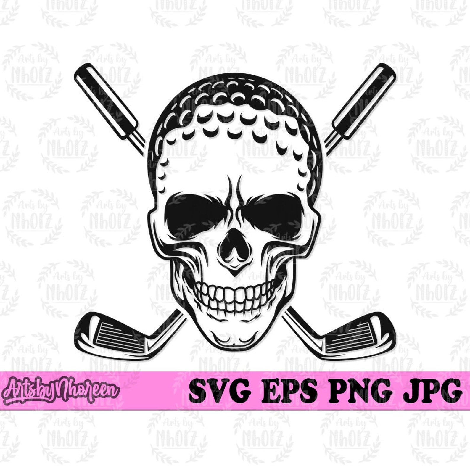 Golf Skull Svg Golfer Dad T-shirt Design Gift Idea Png Golf - Etsy