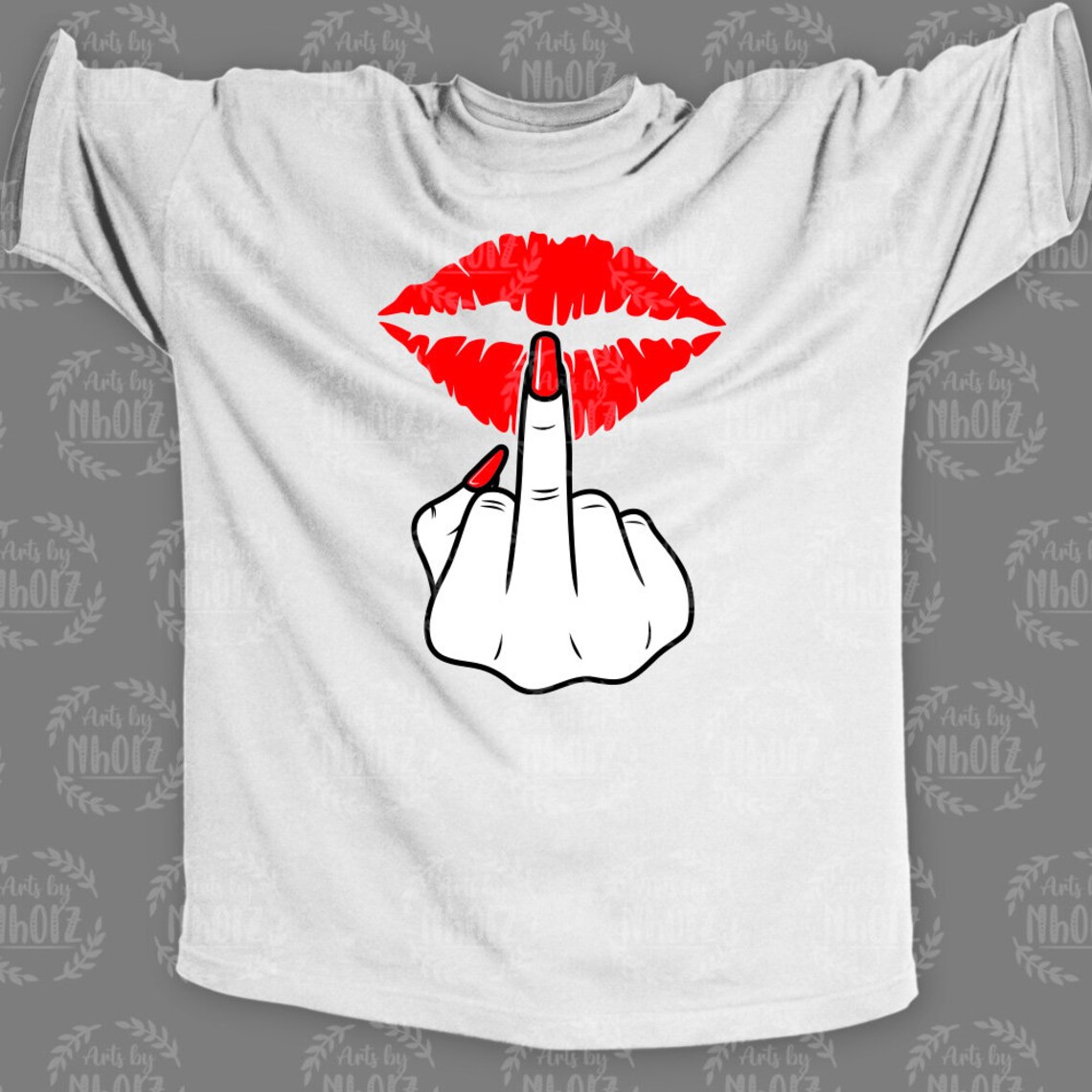 Sexy Lips Middle Finger Svg Red Pouty Lips Cut File Kissable | Etsy