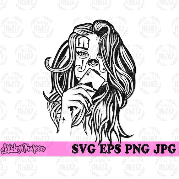 Chicano Chic Svg Lady Gangster Cut File Sexy Hipster | Etsy