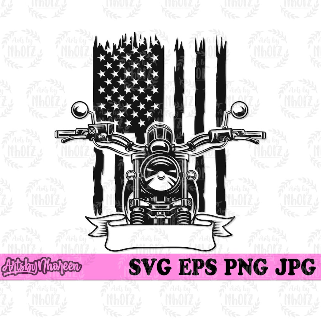 US Motorcycle Svg, Motorbike Jpeg Clipart, Bike Shop Monogram, Biker T ...
