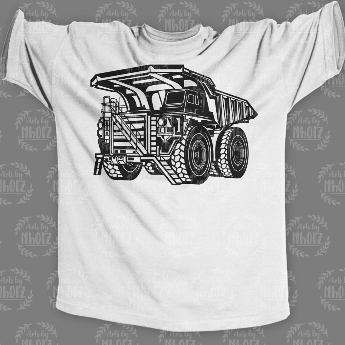 Large Quarry Truck Svg, Trucker Dad Tshirt Design Dxf, Truck Driver ...