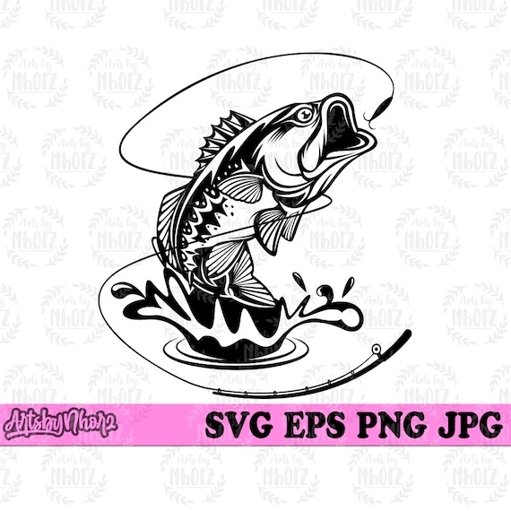 Bass Fish Svg Bass Fish Png Bass Fishing Svg Bass Fish | Etsy