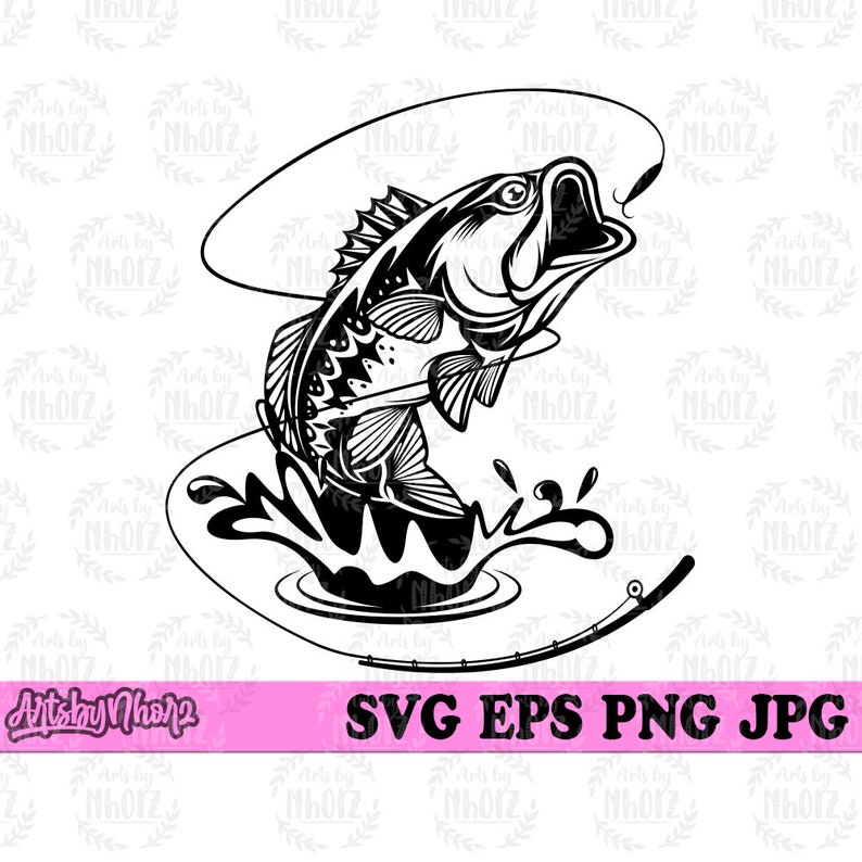 Bass Fish Svg Bass Fish Png Bass Fishing Svg Bass Fish | Etsy