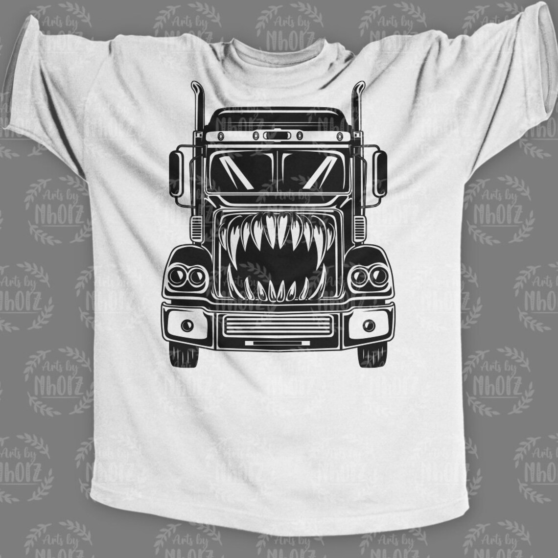 Monster Semi Truck Svg Trucker Dad Gift Idea Cut File Truck - Etsy