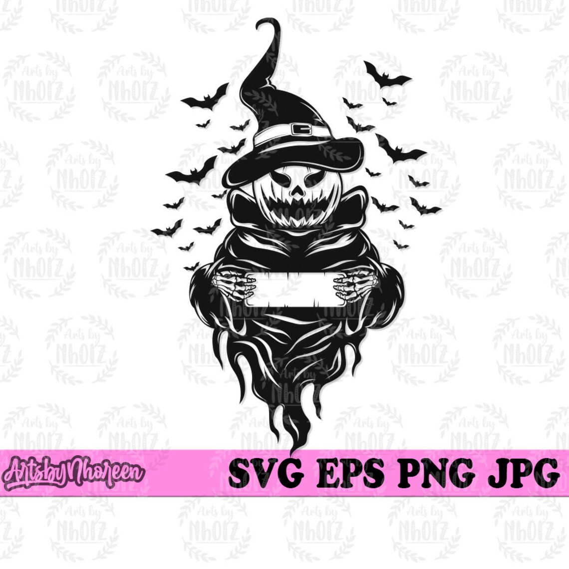 Halloween Pumpkin Grim Svg Scary Clipart Spooky Boo Horror - Etsy
