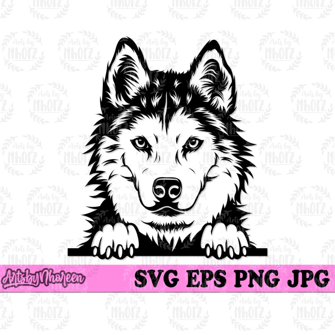 Husky Dog Svg Peeking Dog Clipart Peeking Animal Cut File - Etsy