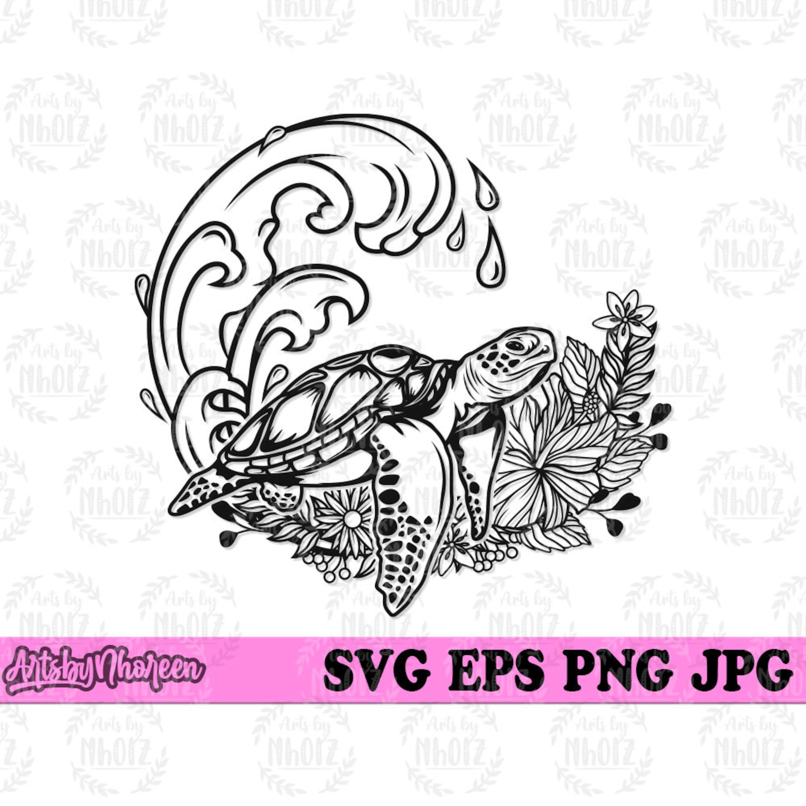Sea Turtle Svg | Salt Life Clipart | Tropical Animal Cut File | Beach ...