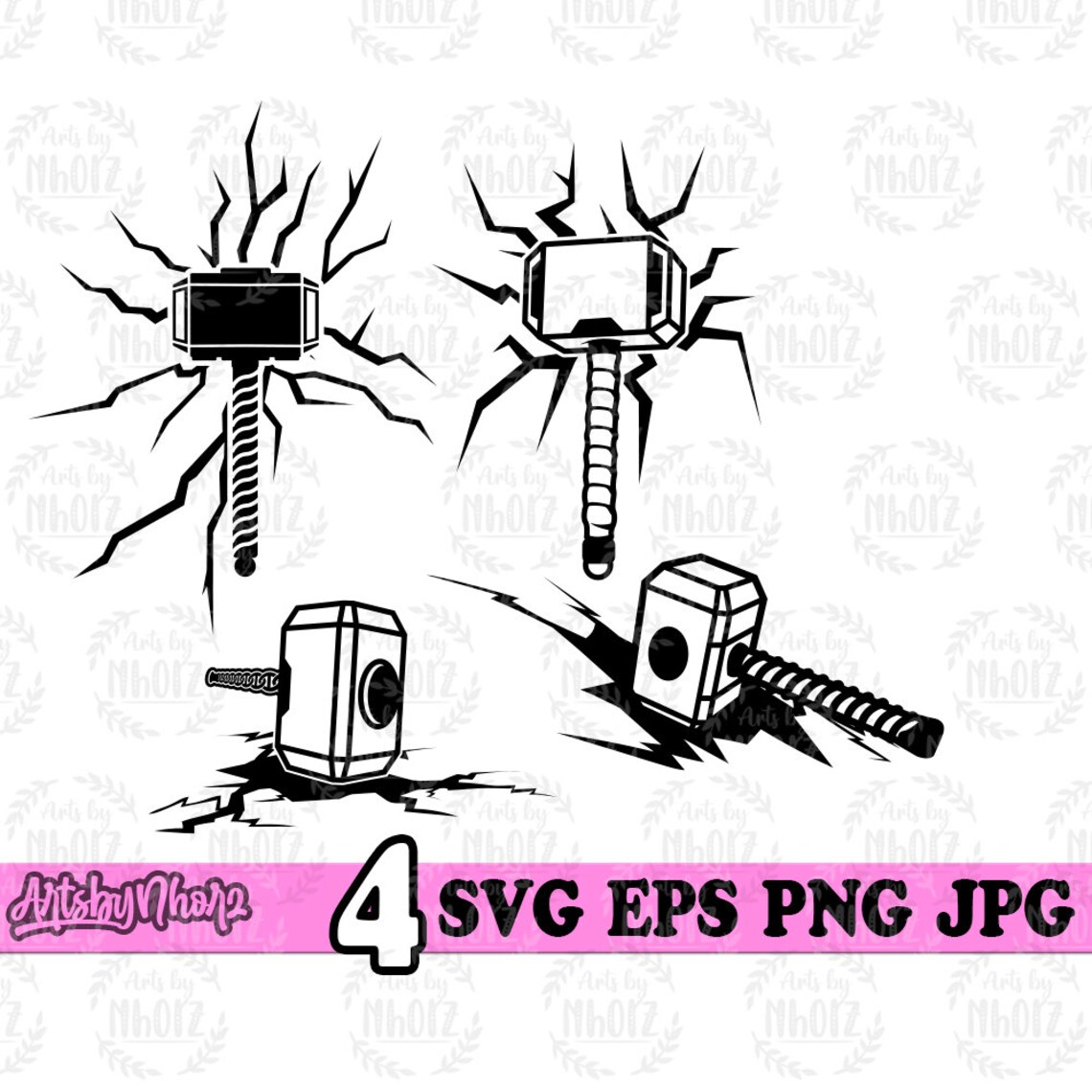 Lightning Hammer Svg, Hammer Clipart, Hammer Bundle Svg, Hammer Cutfile ...