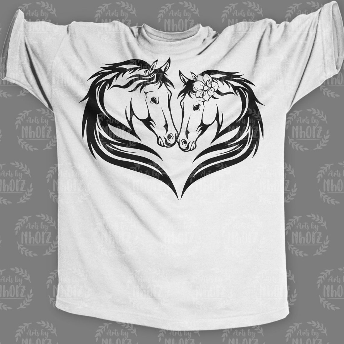 Horse Heart Svg Ranch Monogram Clipart Cowboy T-shirt - Etsy