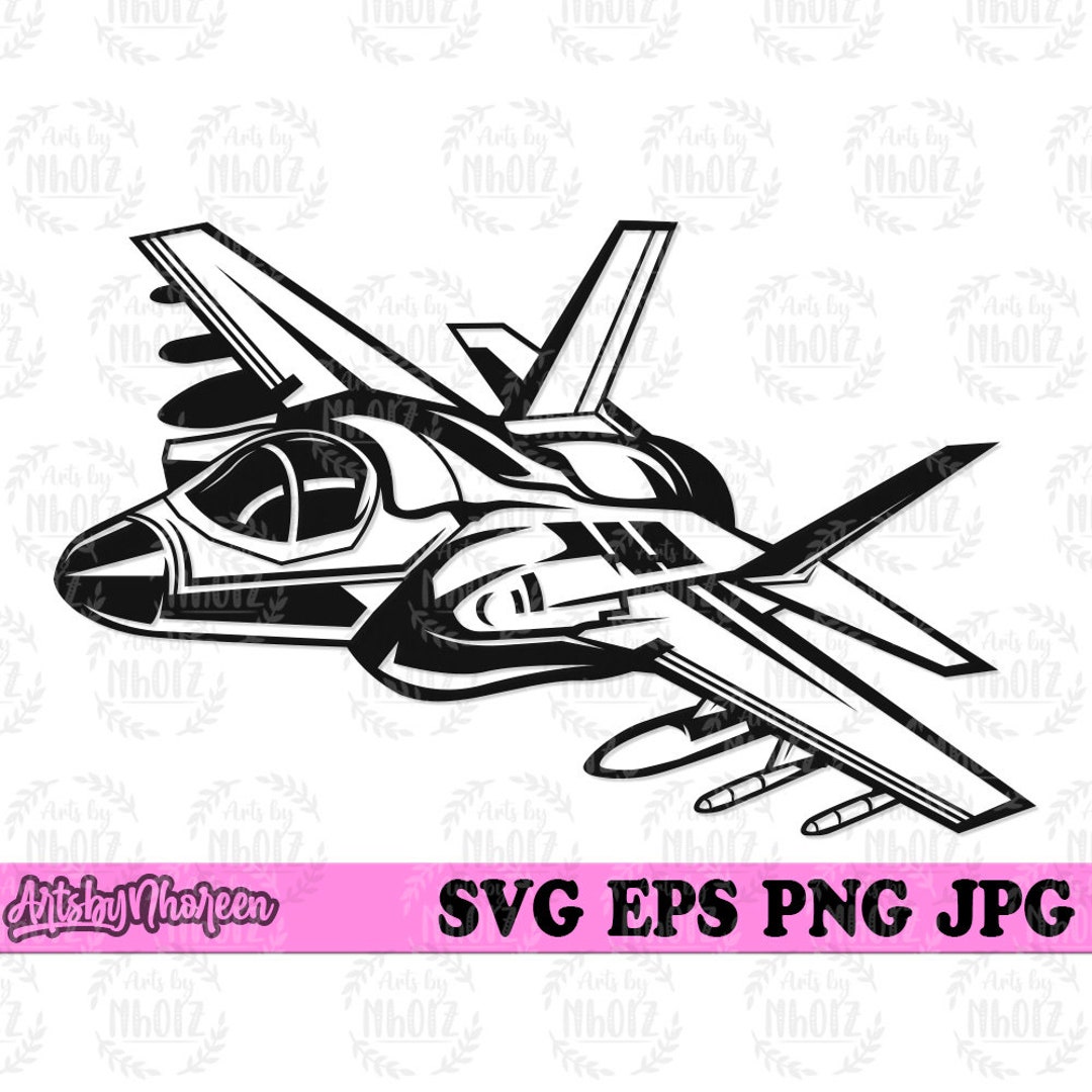 Fighter Jet Svg, F16 Aircraft Clipart, Military Plane Stencil, Air ...