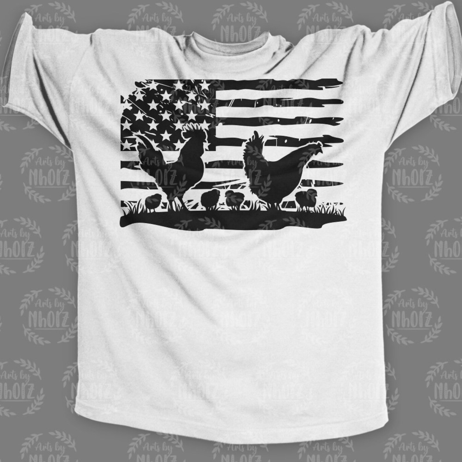 US Flag Chicken Farm Svg, Farm Chicken Clipart, Farm Animal Cut File ...