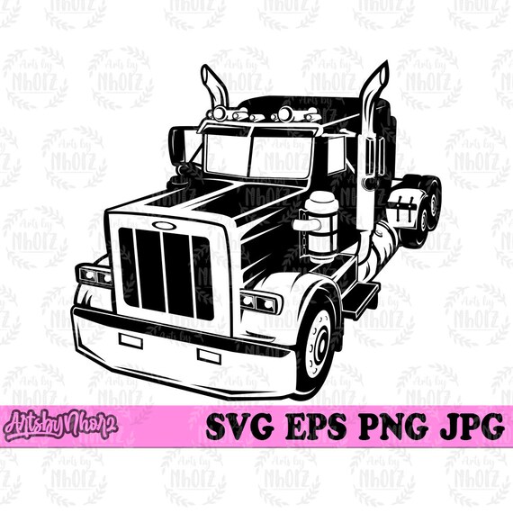 Semi Truck Svg Semi Truck Clipart Semi Truck Cutfile Semi | Etsy